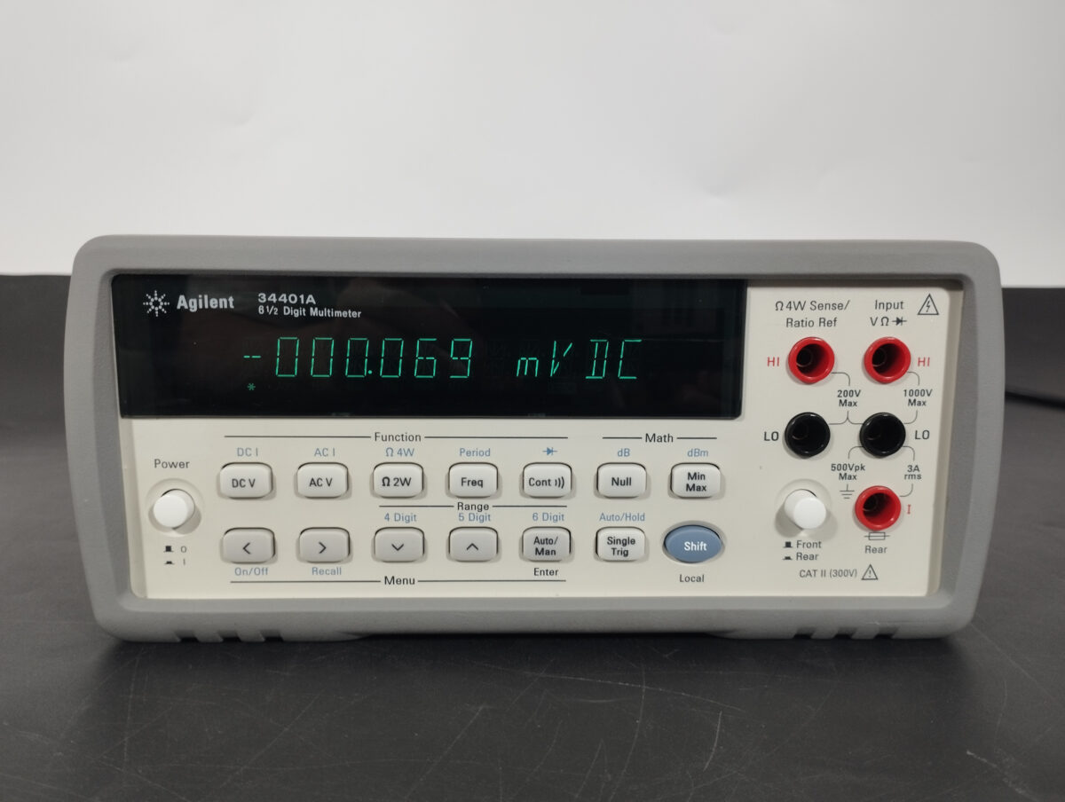 Keysight（美品・標準付属品付き） 34401A デジタル・マルチメータ、 6 1/2桁 複数台入荷 | 中古研究機器.com